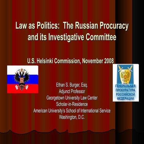 2008 Russian Procuracy's Investigative Committee | PPT