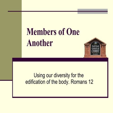 Members of One Another | PPT