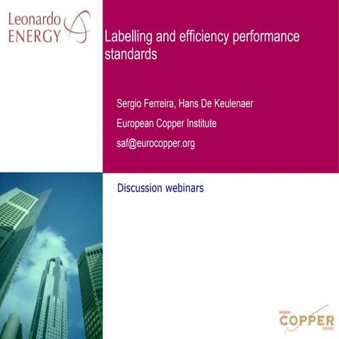 Energy Efficiency Labels & Standards | PPT