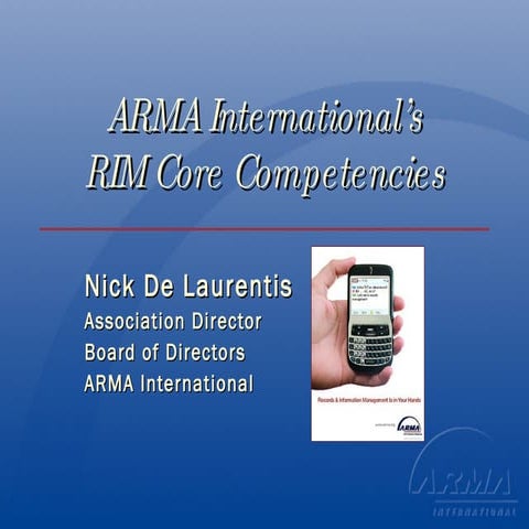 2008.06.04.ARMAs RIM Core Competencies | PPT