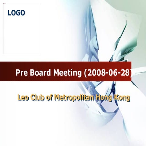 Metroleo Pre-Board Meeting | PPT