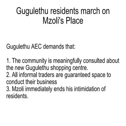 Symphony Way residents at the Western Cape High Court | PPT