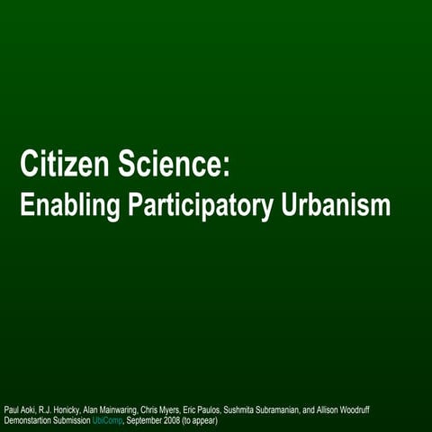 2008-11.04 Citizen Science | PPT