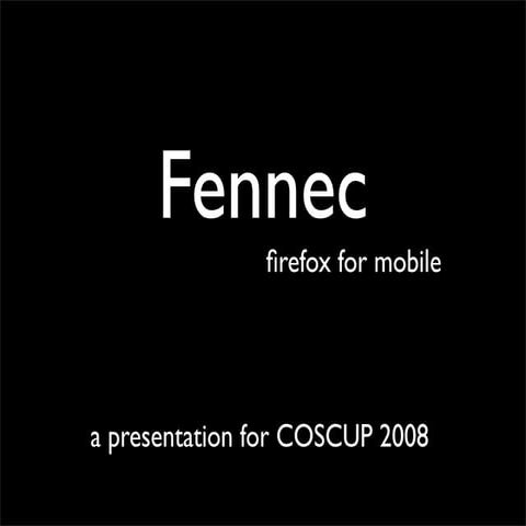 Fennec, Firefox for mobile | PDF