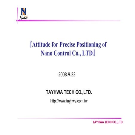 2008 tech Attitude for Precise Positioning... | PPT