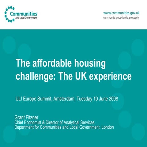 The affordable housing challenge: The UK experience (2008) | PDF