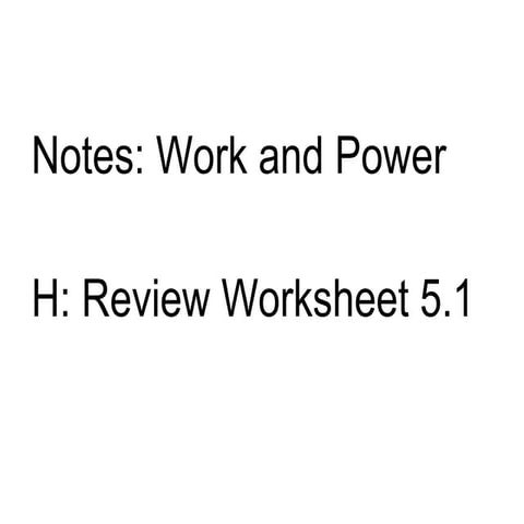 Work and power | PPT