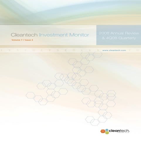 2008 Cleantech VC Investing Report | PDF | Power and Energy Industry ...