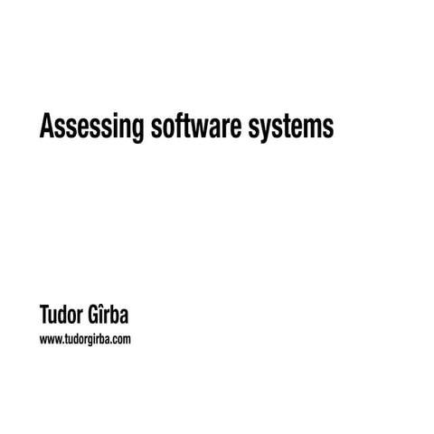 Assessing software systems | PPT