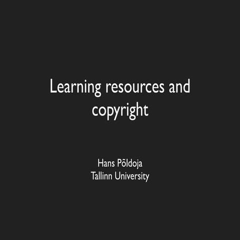 Learning Resources And Copyright | PDF