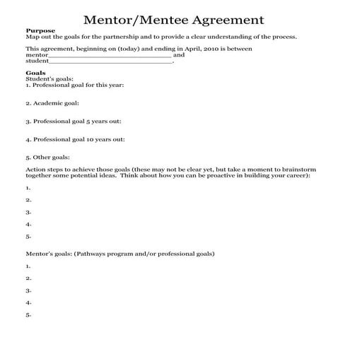 Mentee Registration Form | PDF