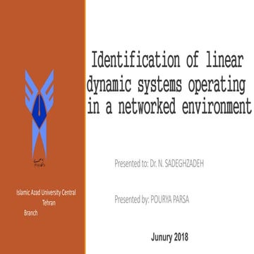 Identification of linear dynamic systems operating in a networked ...