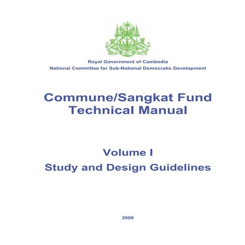 2009 ncdd-csf-technical-manual-vol-i-study-design-guidelines | PDF