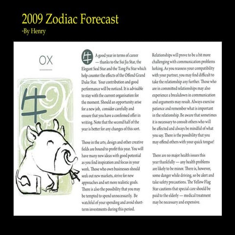 2009 Zodiac Forecast | PPT