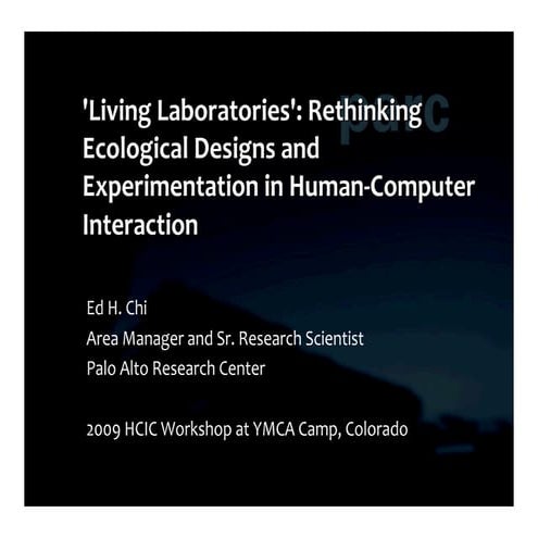 'Living Laboratories': Rethinking Ecological Designs and ...
