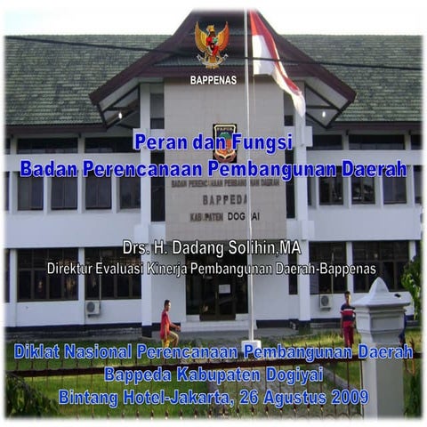 Peran dan Fungsi Badan Perencanaan Pembangunan Daerah | PPT