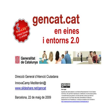 Gencat en eines i entorns 2.0 | PPT