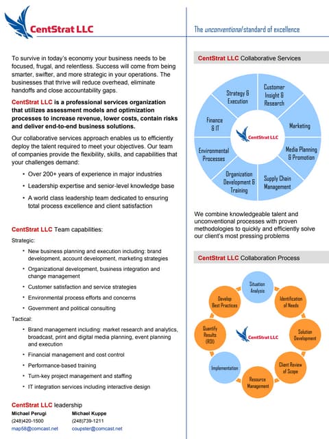 Cent Strat Overview - Communications Planning/Customer Insights | PDF