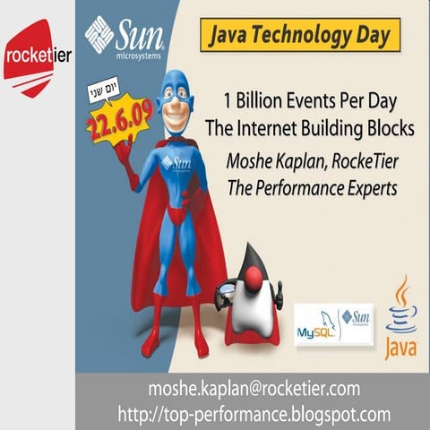 1 Billion Events per Day, Israel 3rd Java Technology Day, June 22, 2009 | PPT