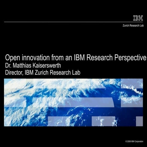 Open Innovation: An IBM Research Perspective | PDF