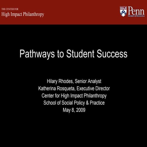 Pathways to Student Success: Slideshow | PPTX