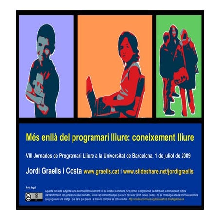 Més enllà del programari lliure: coneixement lliure | PDF
