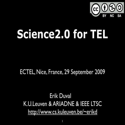 Start of Science2.0 Workshop at ECTEL | PDF