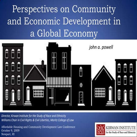 Perspectives on Community and Economic Development in a Global Economy ...