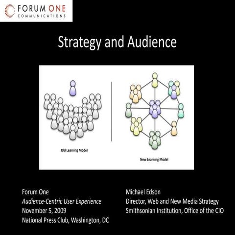 Strategy and Audience at the Smithsonian Institution, Michael Edson ...