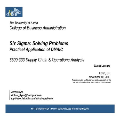Solving Problems Through Six Sigma | PDF