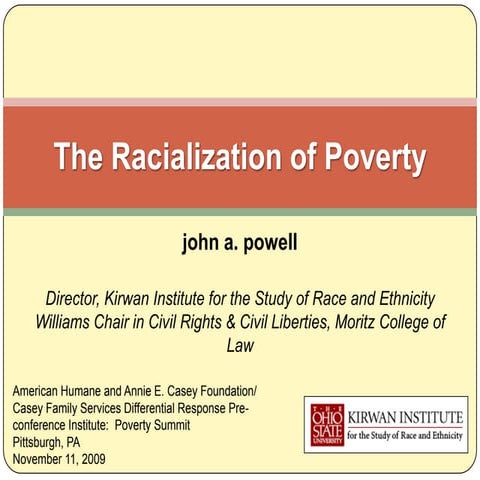 The Racialization of Poverty | PPT