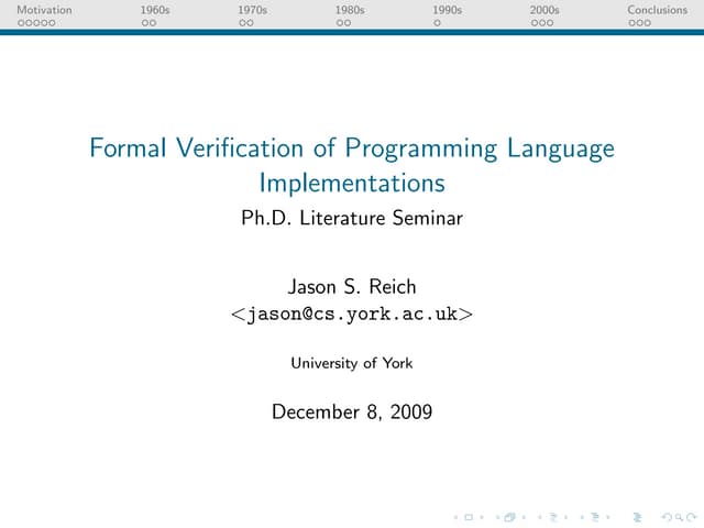 Formal Verification Of Programming Languages Pdf Web Development 8668