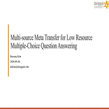 Multi source meta transfer for low resource multiple-choice question answering- | PDF