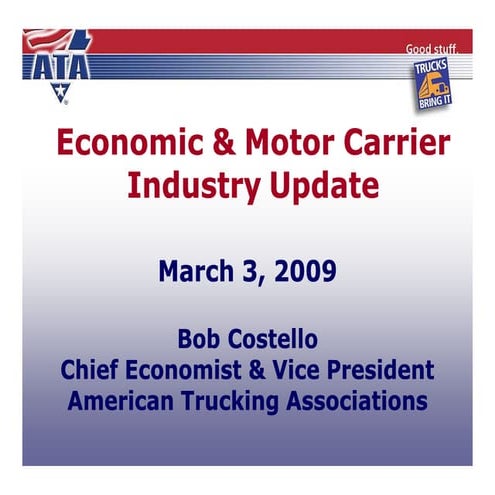 2009 Bob Costello Presentation | PPT
