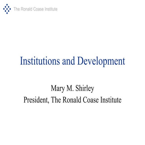 Institutions and Development | PPT