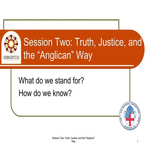 Introduction to the Episcopal Church as a Member of the Anglican ...