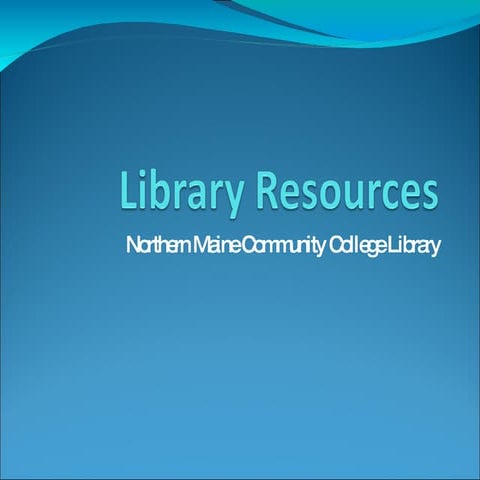 2009 Library Resources | PPT
