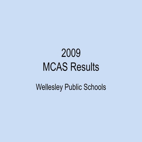 2009 MCAS Results | PPT