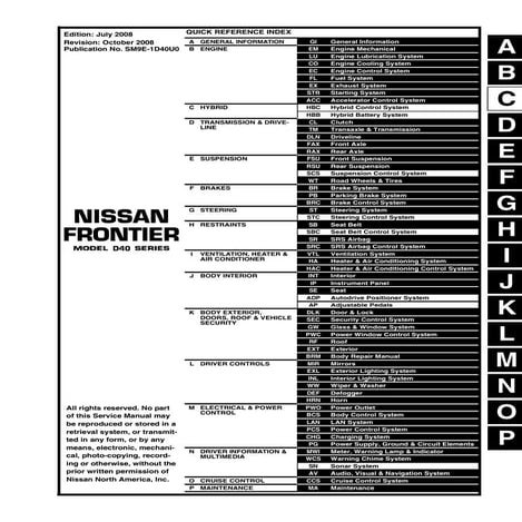 2009 Nissan Frontier Service Repair Manual.pdf