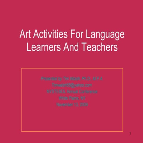 Art Activities for ESL Learners and Teachers | PPT
