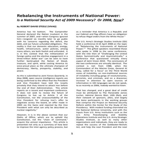 2009 rebalancing instruments of national power | PDF