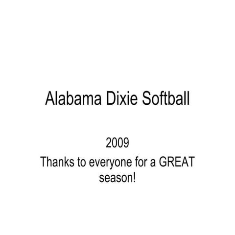 Alabama dixie softball