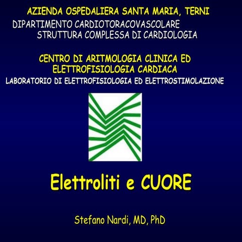 2009 terni, workshop interattivo, elettroliti e cuore | PPT