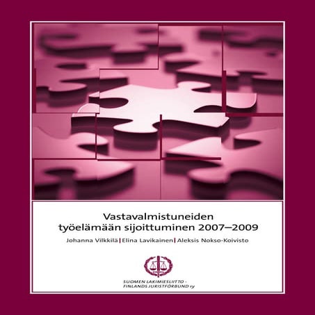 2009 vastavalmistuneiden työelämään sijoittuminen 2007 2009 - lml | PPT