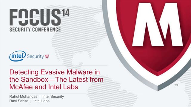Detecting Evasive Malware In Sandbox Ppt