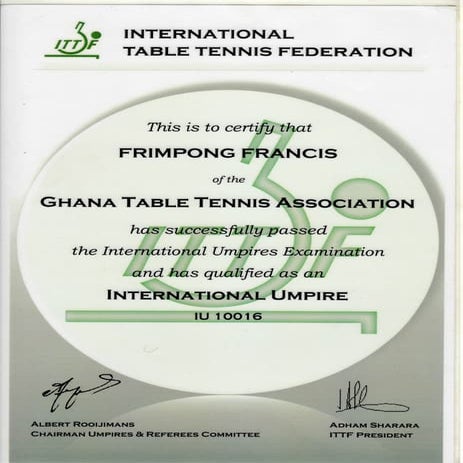 ITTF International Umpire | PDF