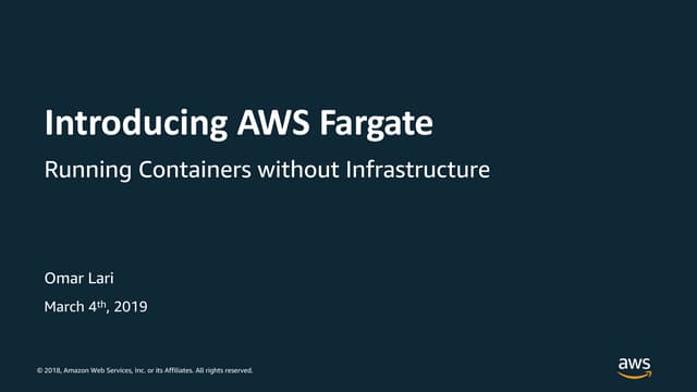 Aws Container Service Introducing Aws Fargate Pdf Cloud Computing