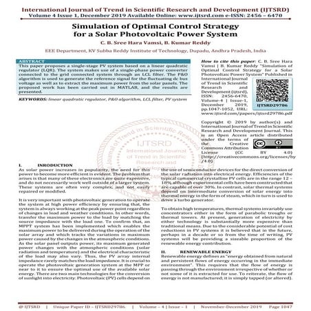 Maximum Power Point Tracking Based Photo Voltaic System For Smart Grid