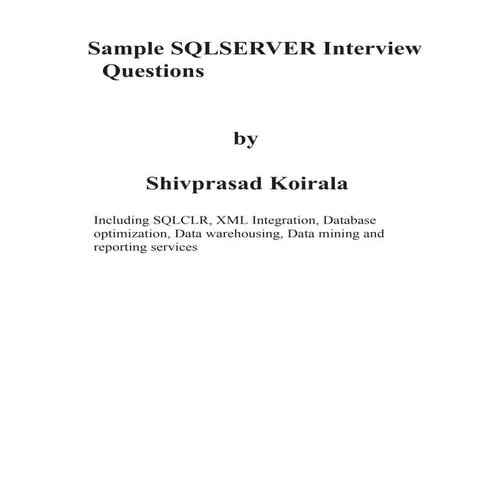 200sql Server Interviewquestions Pdf Databases Computer Software And Applications