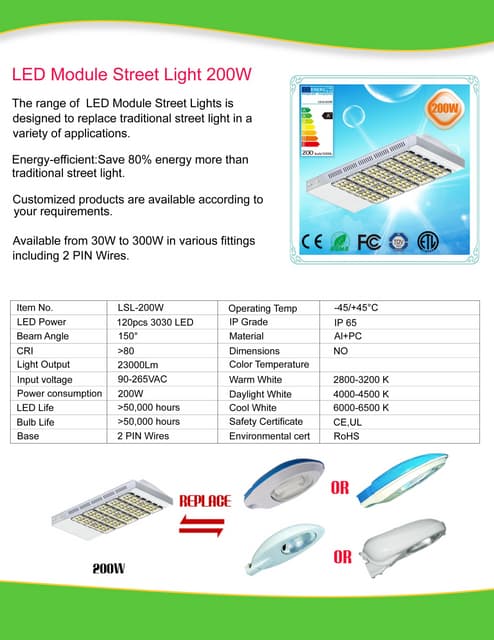 150W LED Flood Light specification | PDF